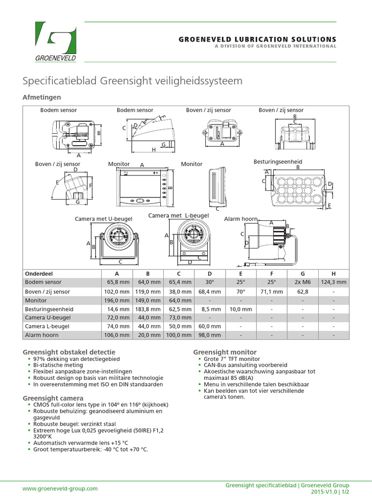 Technical Specification Greensight NLD | PDF