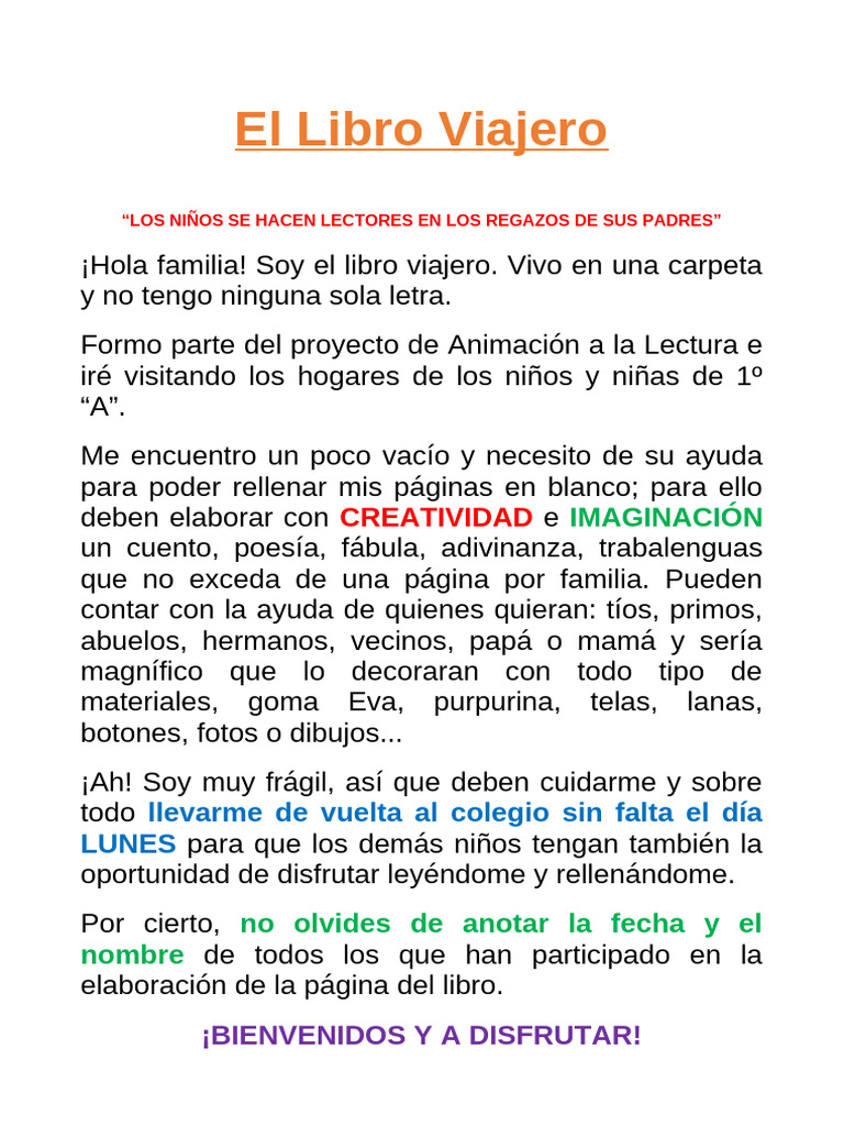 El Libro Viajero | PDF | Ficción general