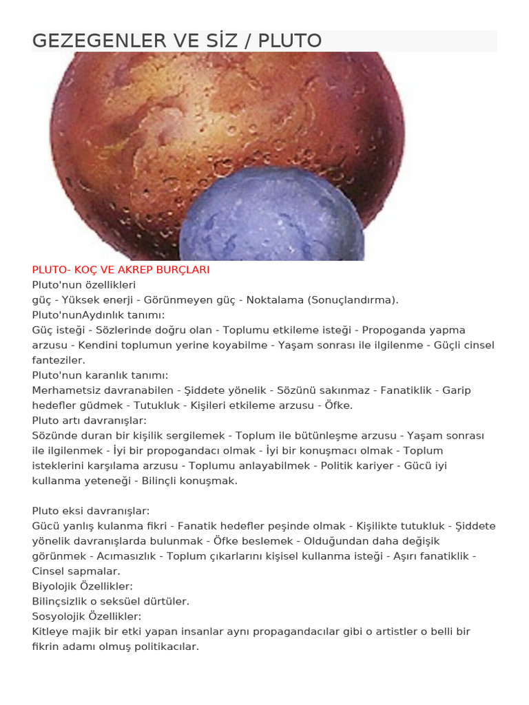 Pluto | PDF