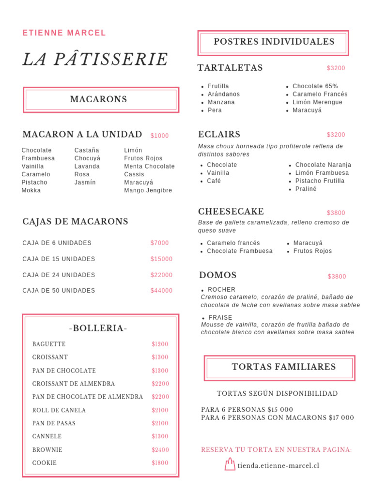 Menu Cafeteria Etienne Marcel | PDF | Té | ensalada