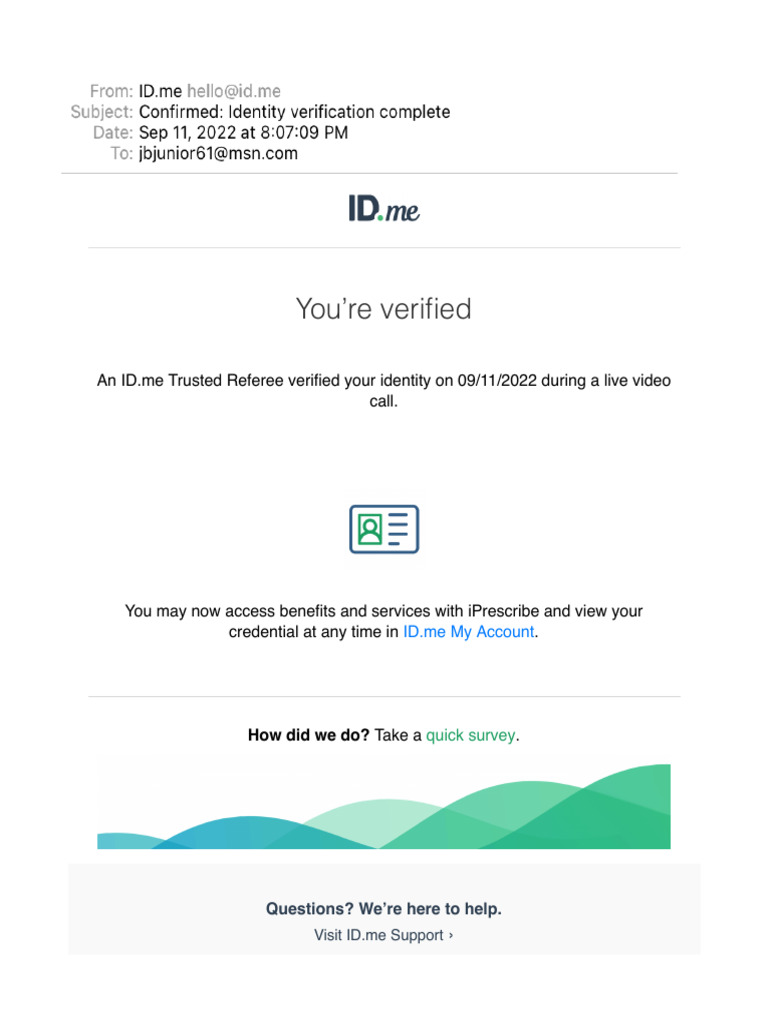 Confirmed Identity Verification Complete | PDF
