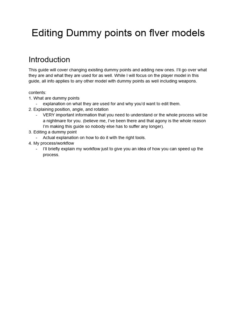 Editing Dummy Points On Flver Models | PDF | Cartesian Coordinate ...