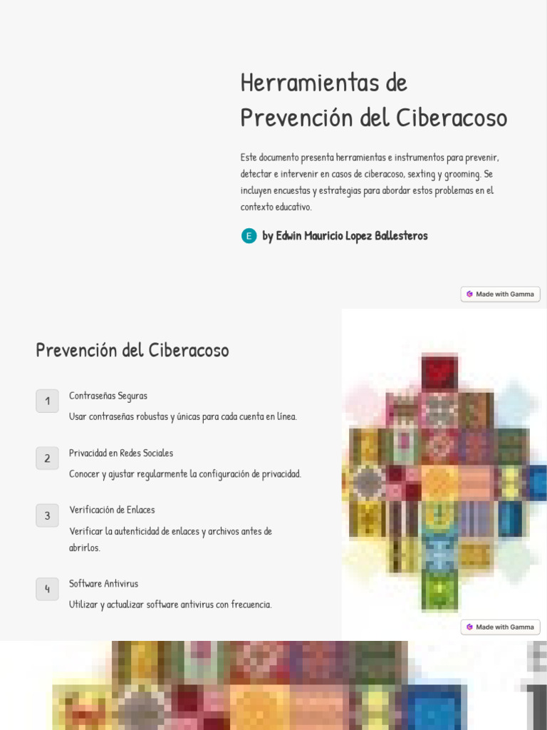 Herramientas de Prevencion Del Ciberacoso | PDF | Acoso cibernético ...