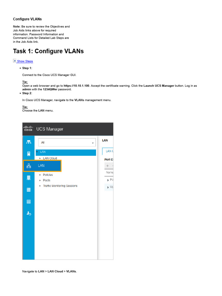 VLAN Configuration Lab Guide | PDF | Telecommunications | Computer ...