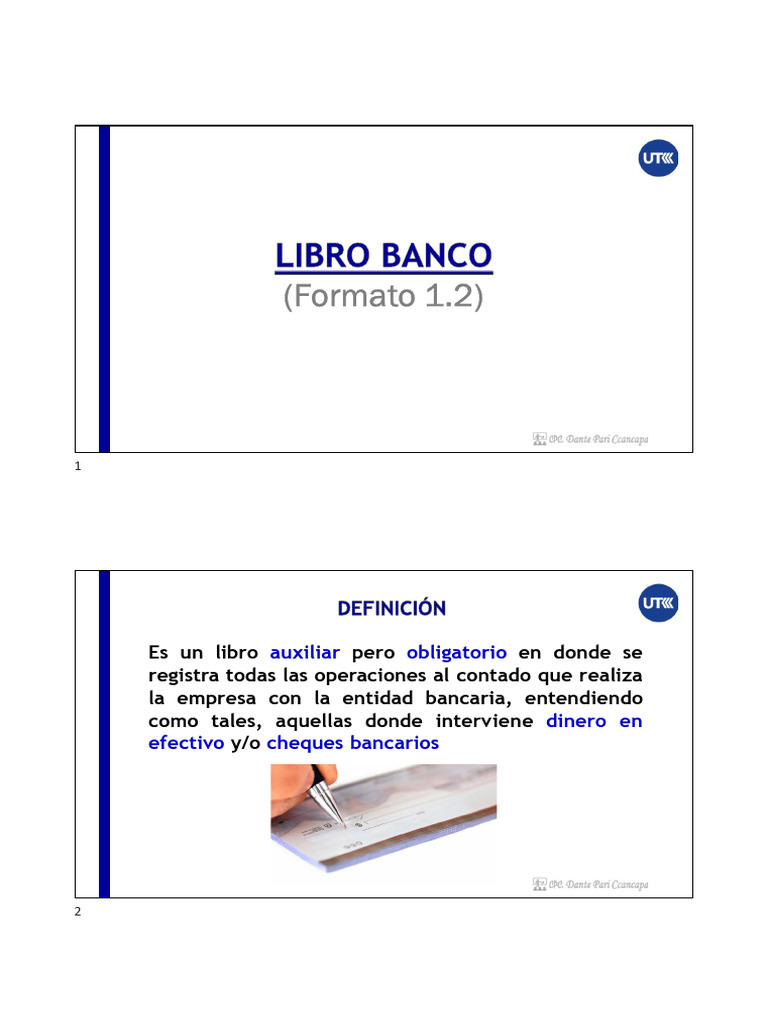 LIBRO BANCOS XTX | PDF | Bancos | Cheque