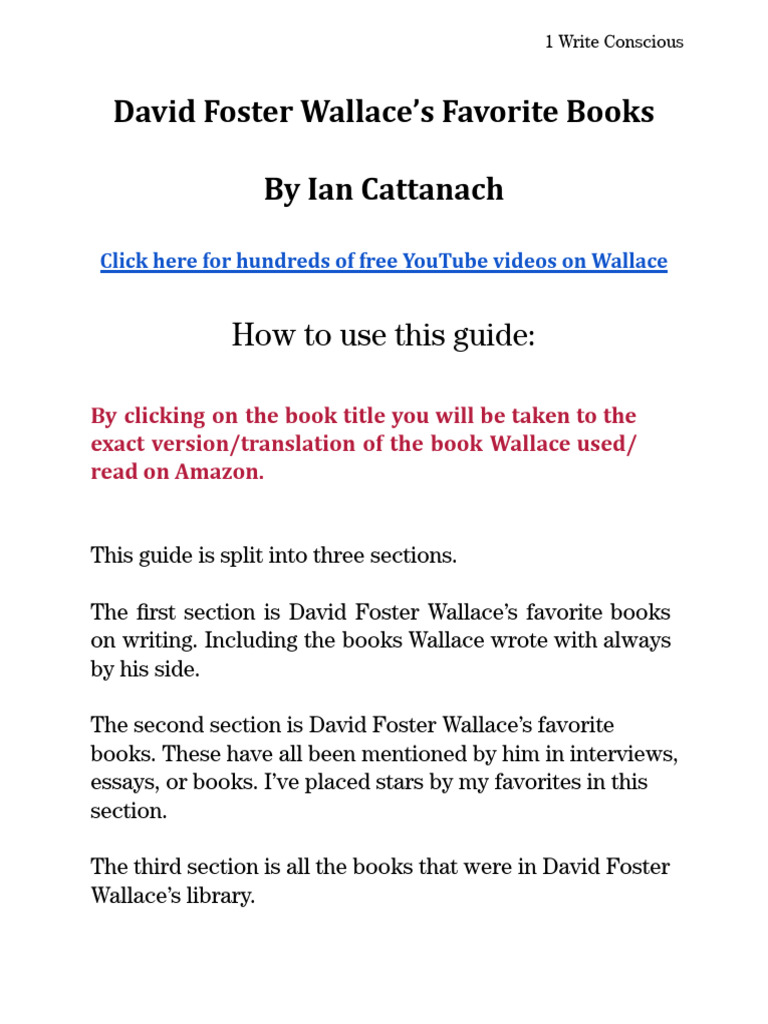 Wallace's Favorite Books and Writing Tools | PDF | Dictionary | Grammar