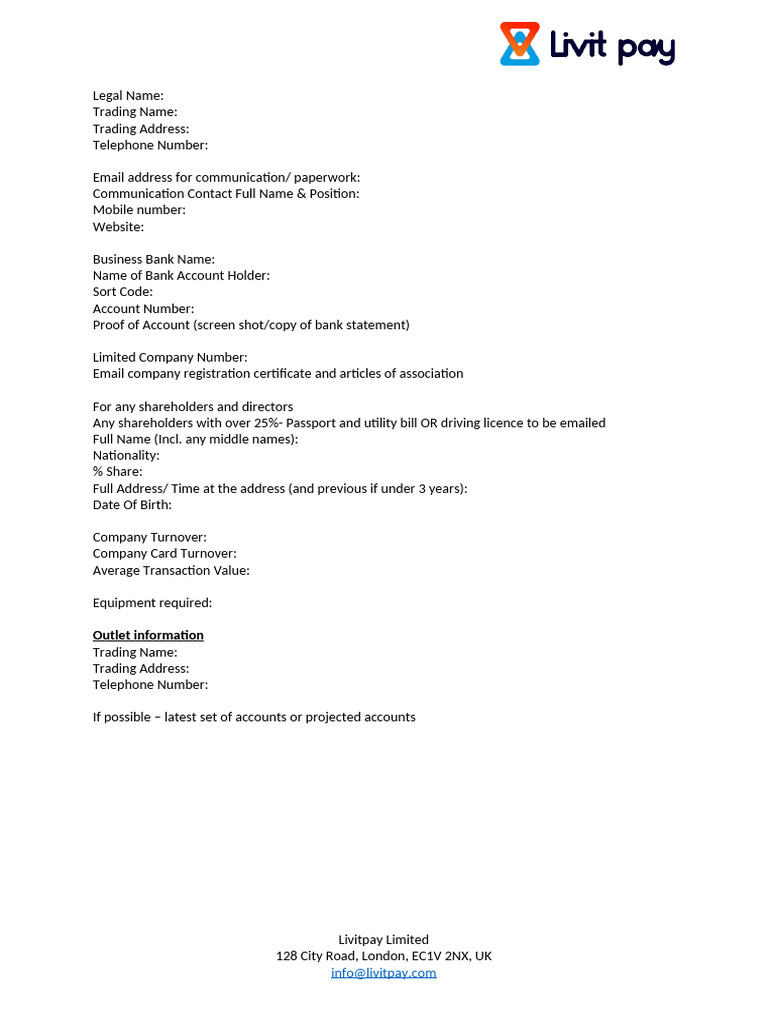 LVP Application Information | PDF | Business