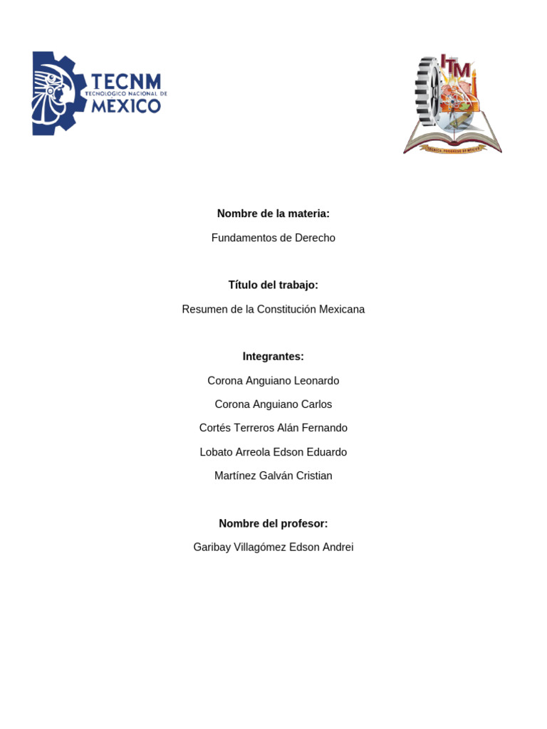 5ta Unidad CPEUM Trabajo | PDF | Federación | Gobierno