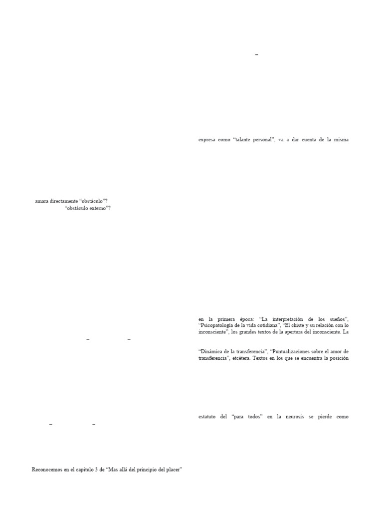 Valor Epistemologico Del Obstaculo en La Reforma de La Razon Freudiana ...