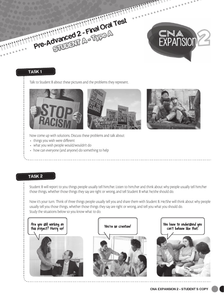 Pre-Advanced 2 Oral Test Guidelines | PDF