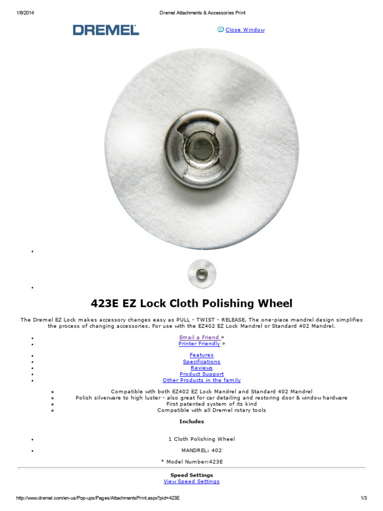 423E EZ Lock Paño de Pulido de La Rueda | PDF