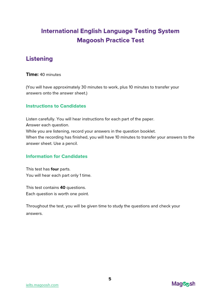IELTS Practice Test | PDF | Foreign Language Studies