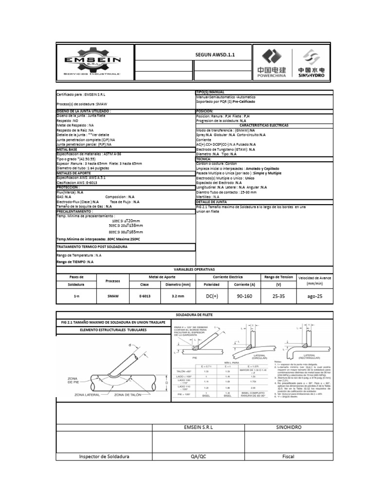 Eps Aws D.1.1 | PDF | Soldadura | Construcción