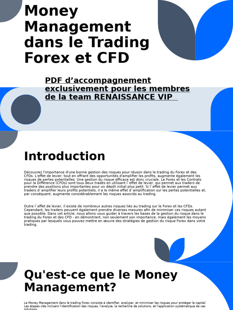 Gestion des Risques en Trading Forex | PDF | Opérateur de marché | Forex