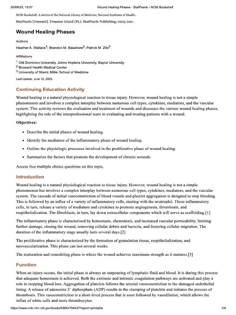 Wound Healing | PDF