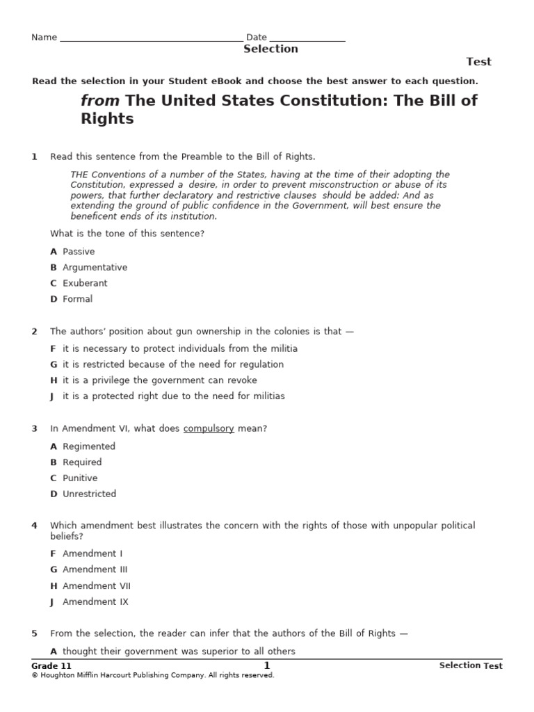 11le 01 Pa Constitution ST 019 | PDF | United States Bill Of Rights ...