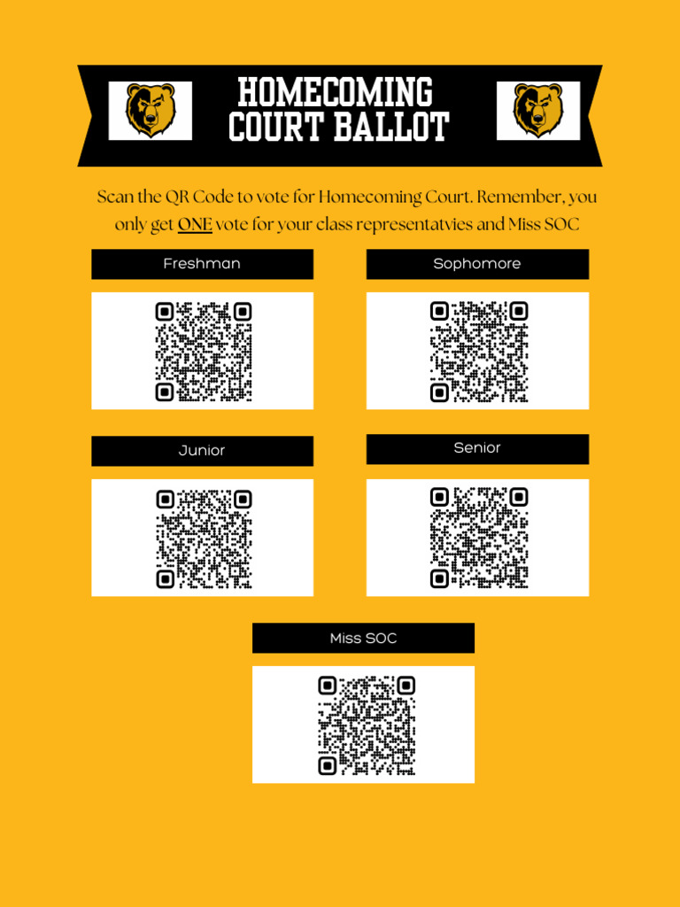Homecoming Court Ballot Poster | PDF