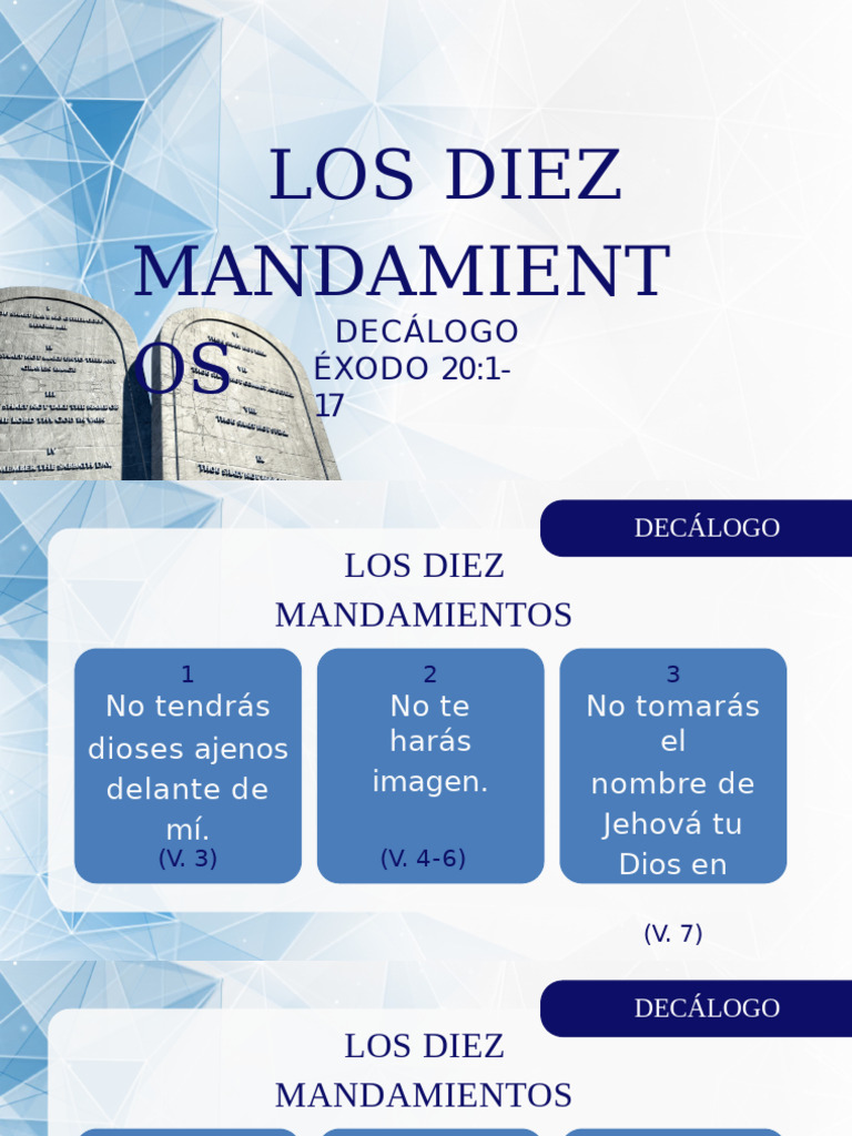 LOS DIEZ MANDAMIENTOS | PDF | Diez Mandamientos | Libro del éxodo