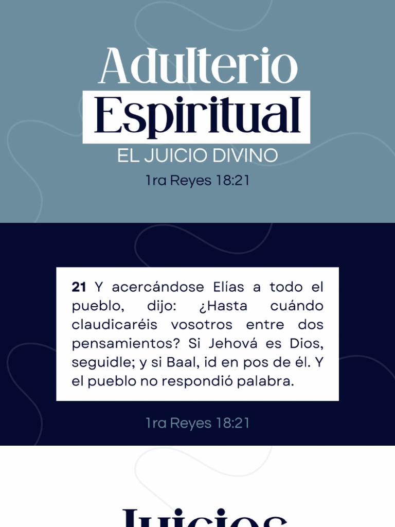 Adulterio Espiritual - El Juicio Divino - Dom 21 de Julio | PDF