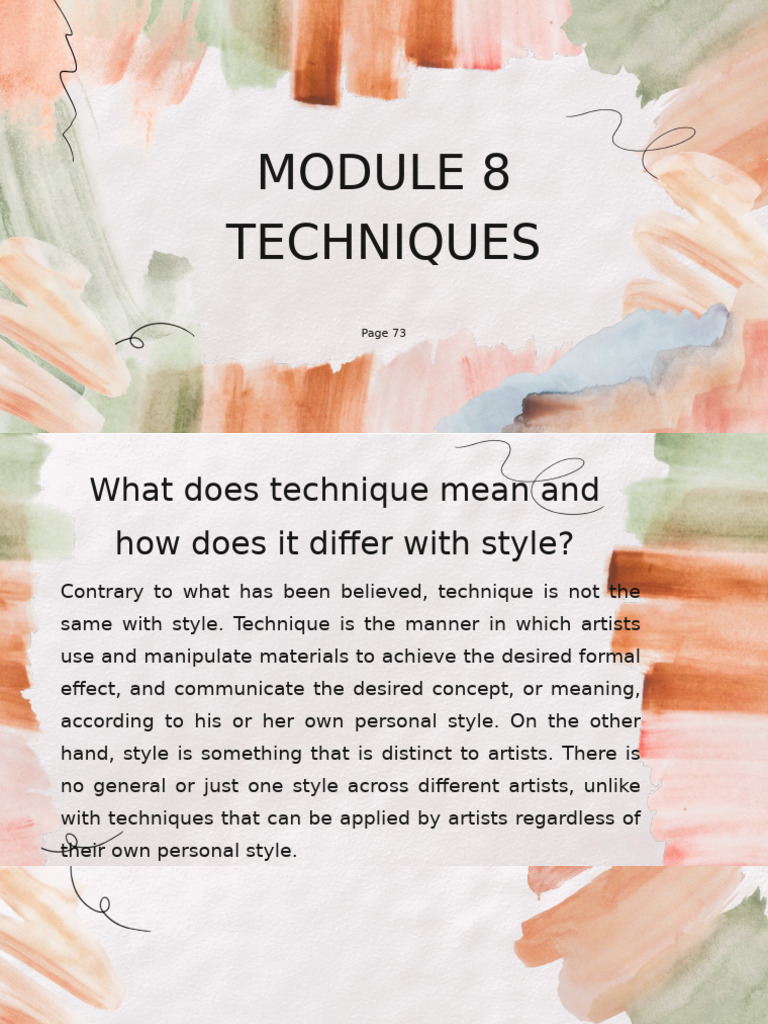 Contemporary Arts | PDF | Drawing | Artistic Techniques