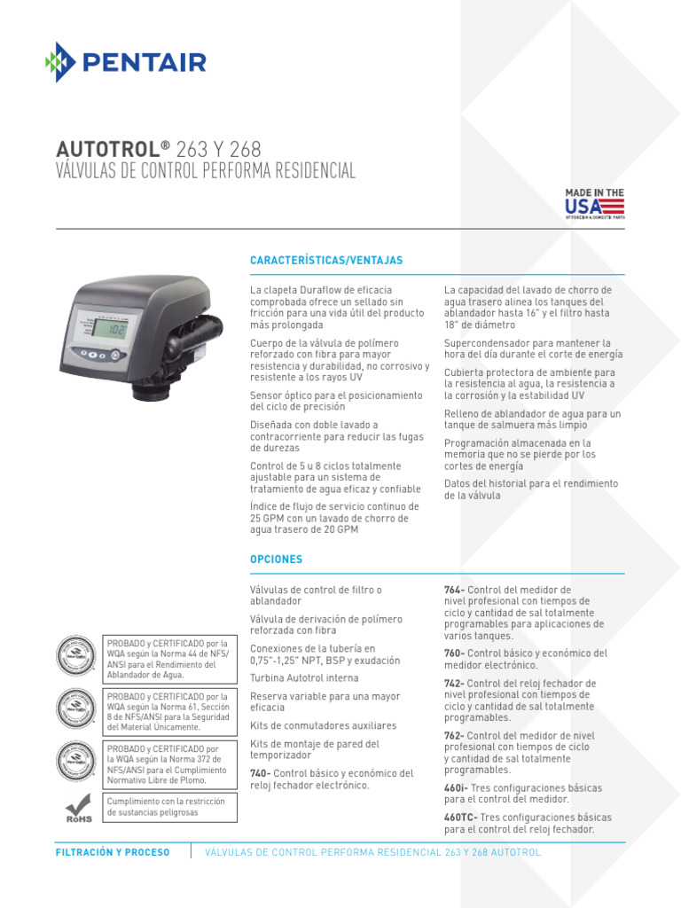 autotrol-263-268 | PDF | Agua | Electricidad