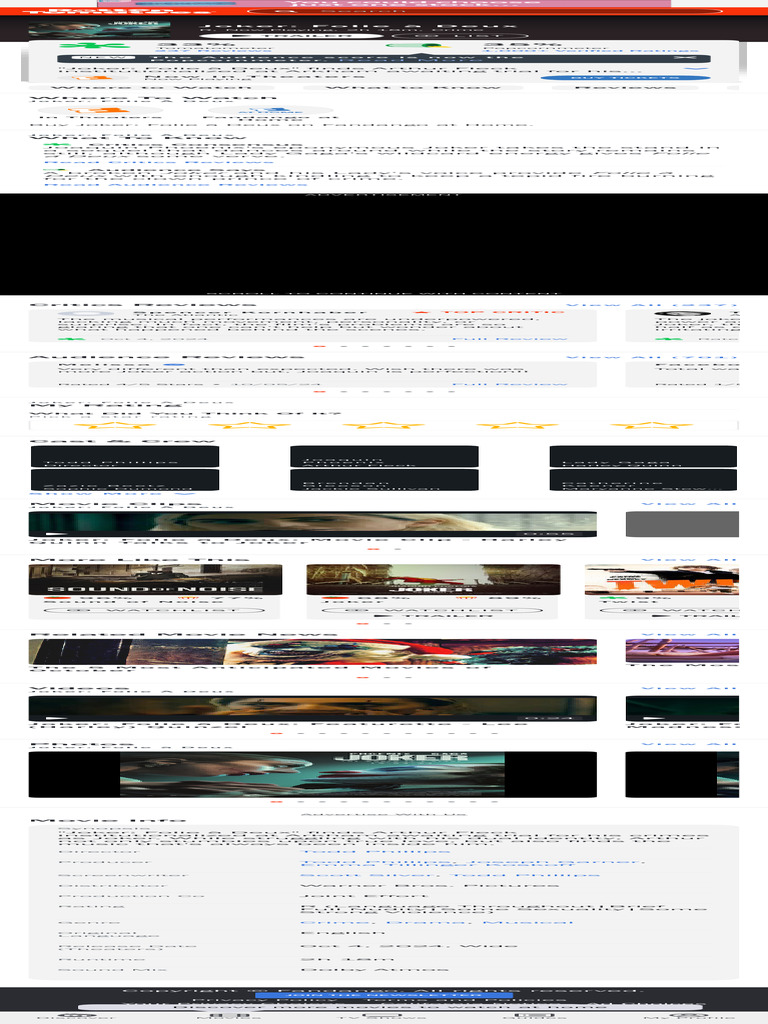 Joker Folie À Deux Rotten Tomatoes | PDF