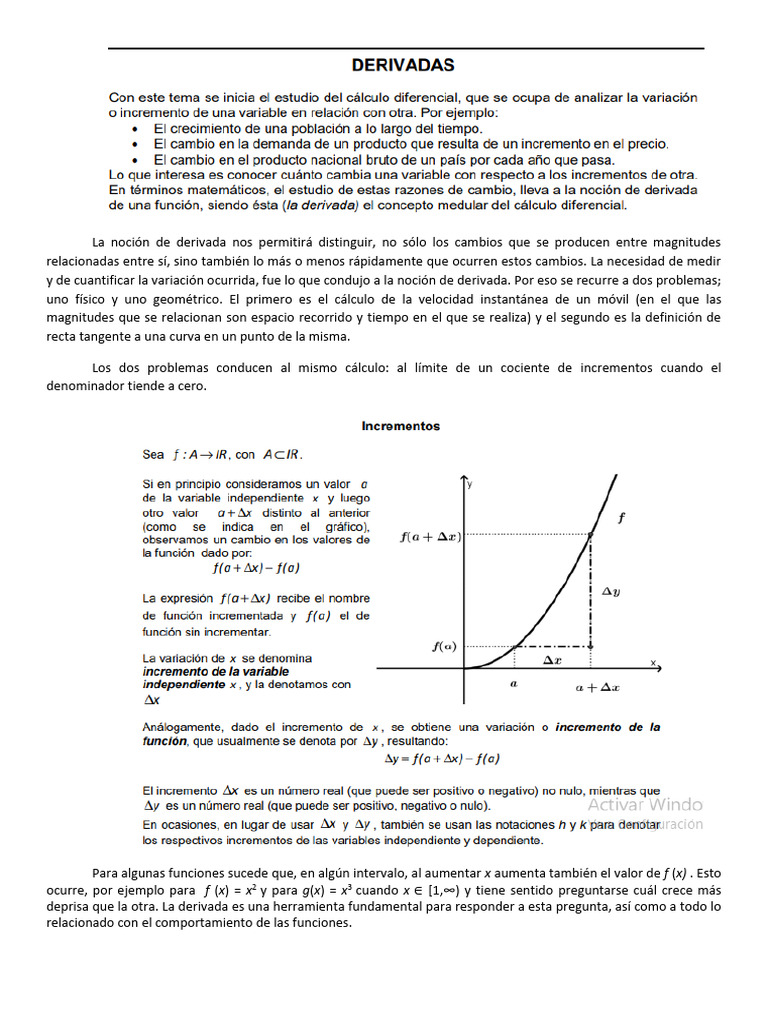DERIVADA | PDF | Derivado | Curva