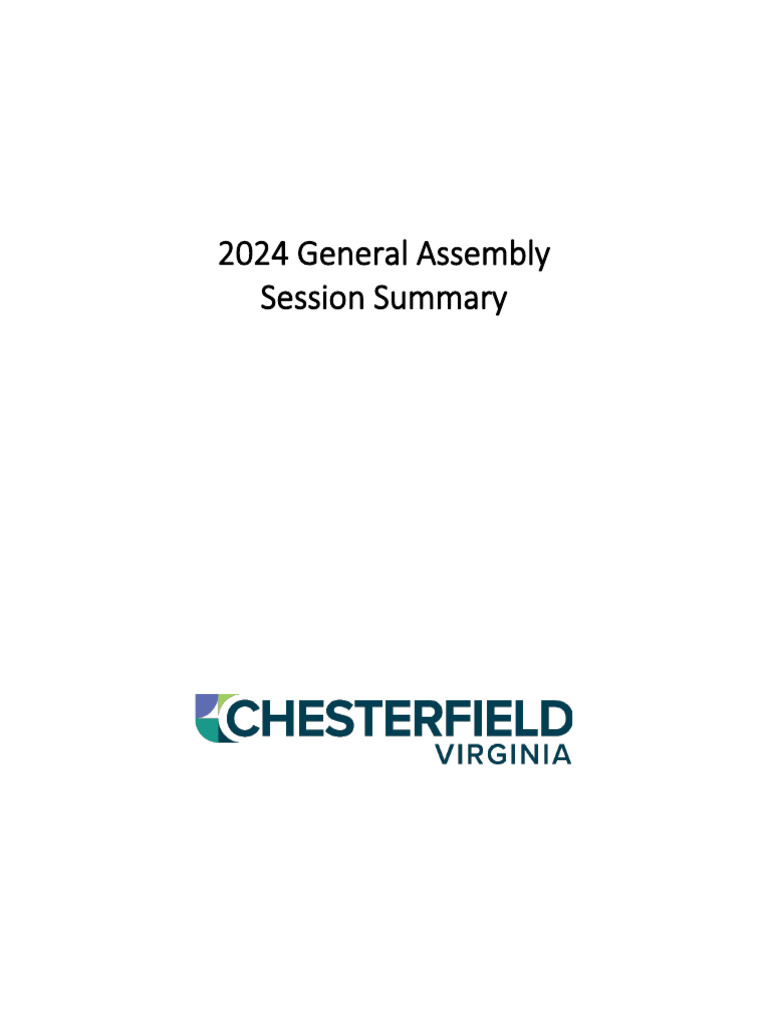 2024 General Assembly Session Summary | PDF | Property Tax | Absentee ...
