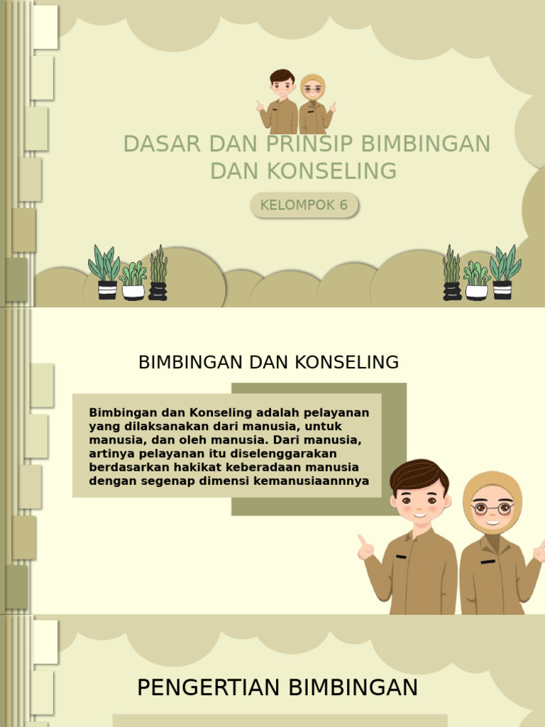 Dasar Dan Prinsip Bimbingan Konseling | PDF