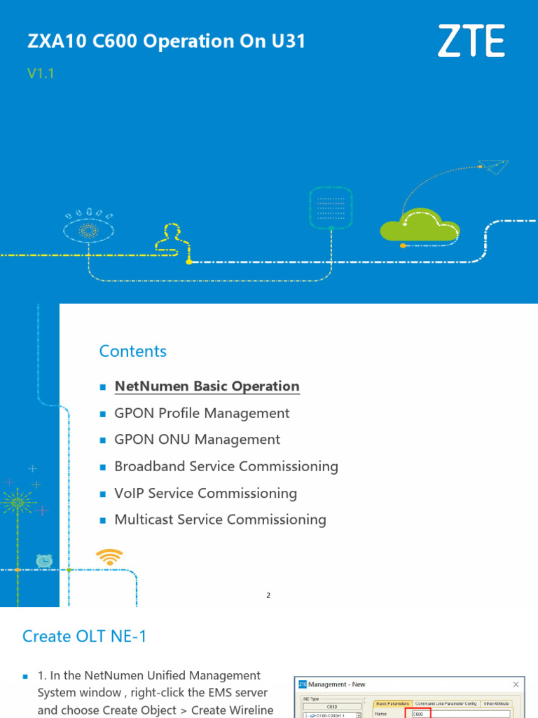 10 PO - OC2002 - E01 - 1 ZXA10 C600 (V1.1) GPON Operation (U31 R20 V12.19.20) | PDF | Session ...