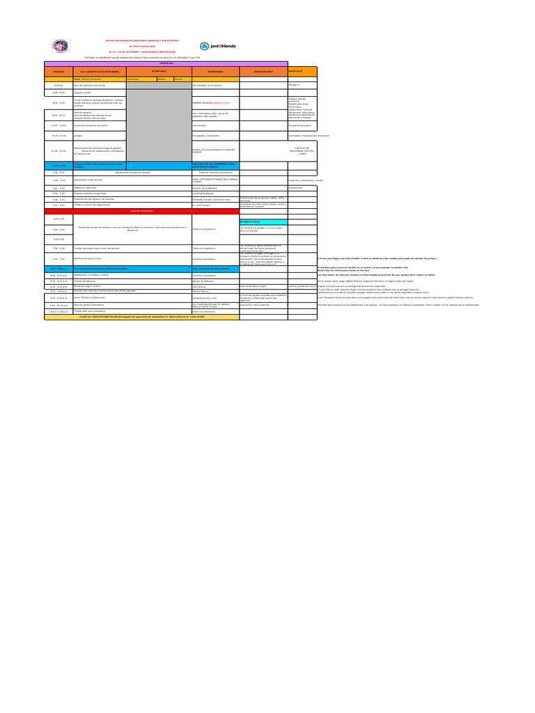 Programa Retiro Aminicad 24 Al 26 de Septiembre 2024 | PDF
