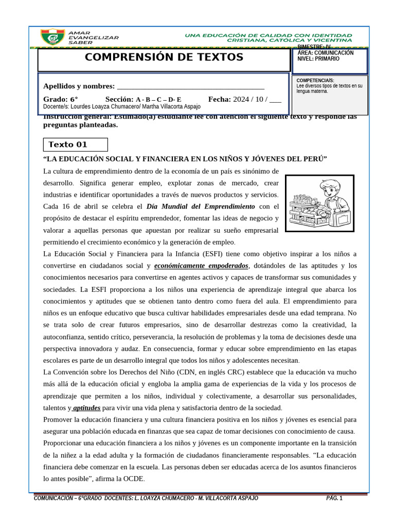 PRACTICA_TEXTO_IV_BIM | PDF | Iniciativa empresarial