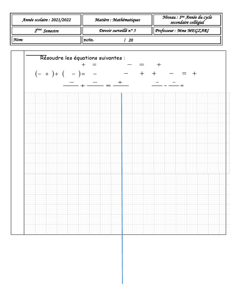 DS 2022 5 Quadr+cercle + Equ | PDF