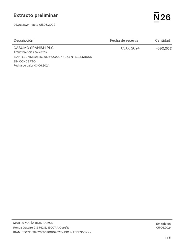 Extracto n26 | PDF