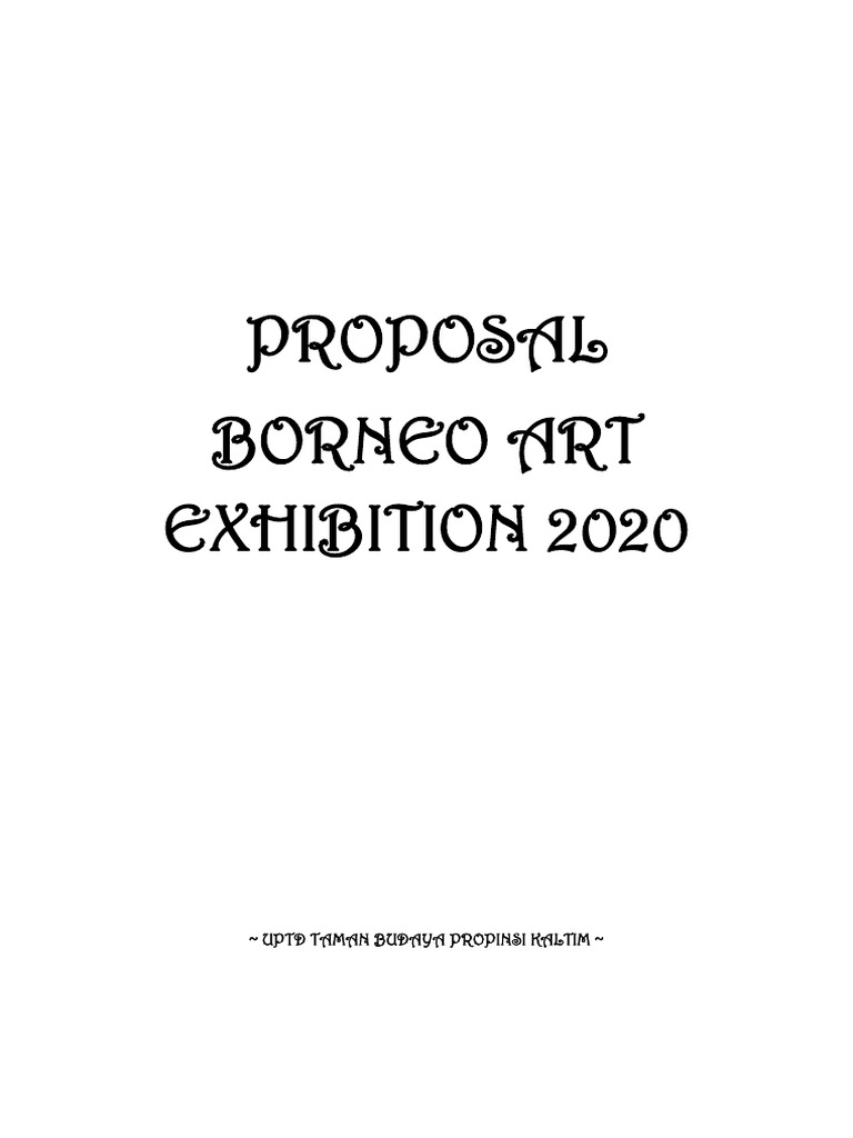 Proposal Kebutuhan Pameran Untuk Tb 2020 | PDF