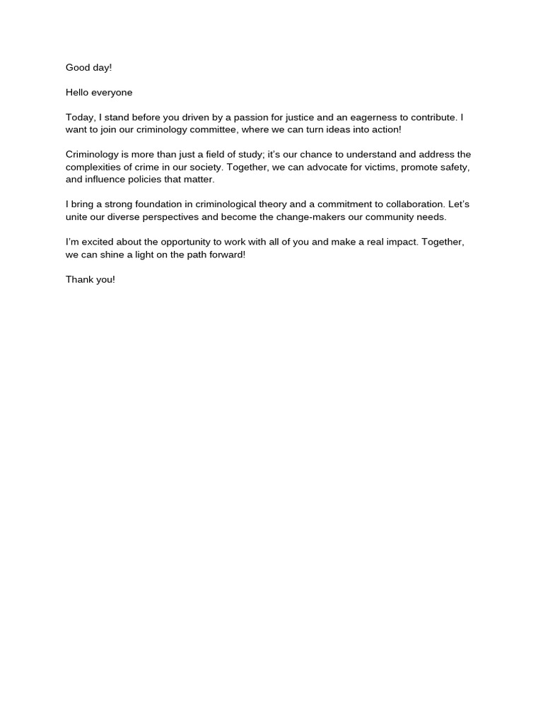 Join Our Criminology Committee Today Pdf Social Science Lifestyle