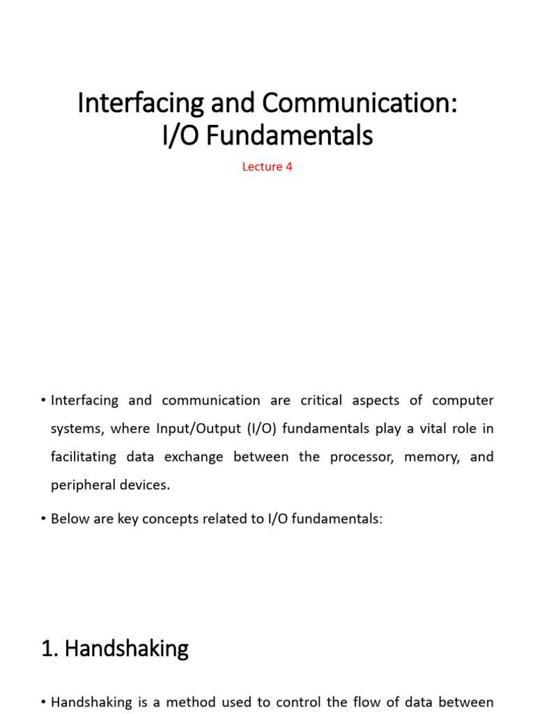 Lecture 4 Interfacing and Communication | PDF | Computer Network | Hard Disk Drive