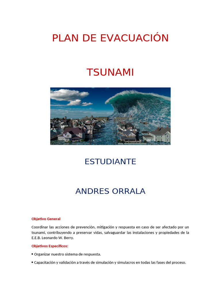 Plan de Evacuación Tsunami | PDF