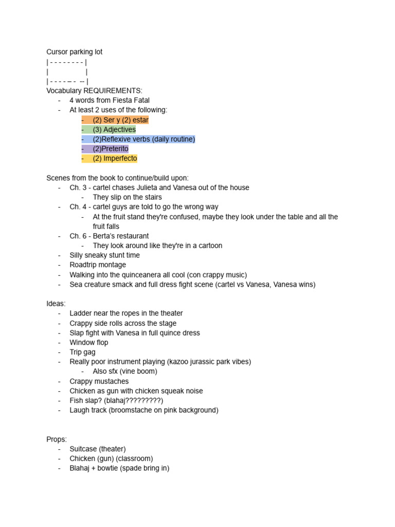 Spanish Project Script | PDF