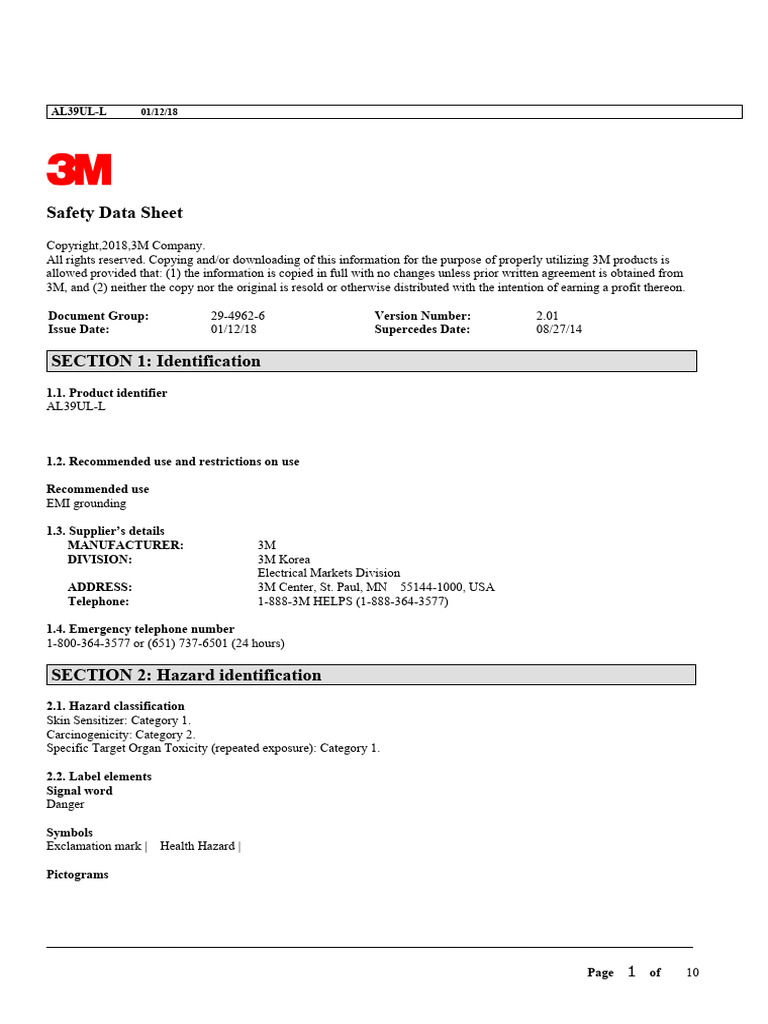 AL39UL-L_____3M | PDF | Waste | Toxicity