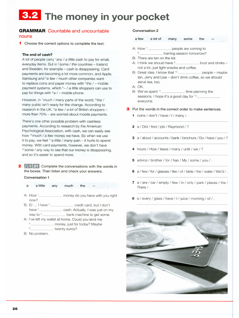 The Money in Your Pocket: GRAMMAR Countable and Uncountable Nouns | PDF ...