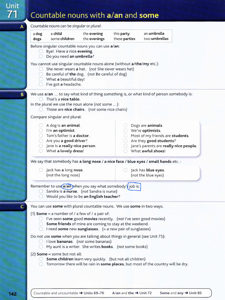 Blue Unit 71 | PDF | Plural