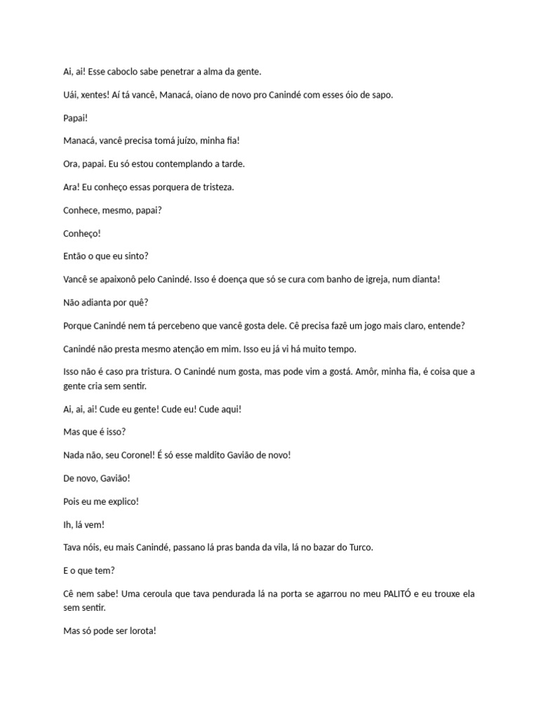 Flor de Manaca Roteiro Limpo | PDF