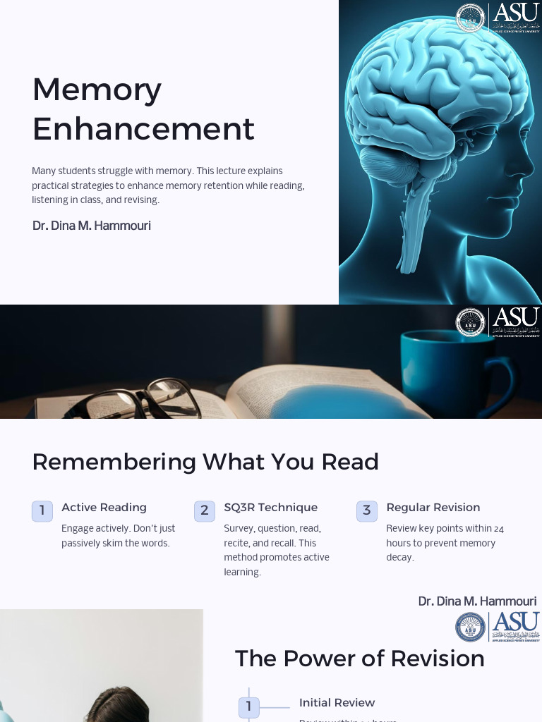 Memory Enhancement Strategies for Students | PDF | Noun | Memory