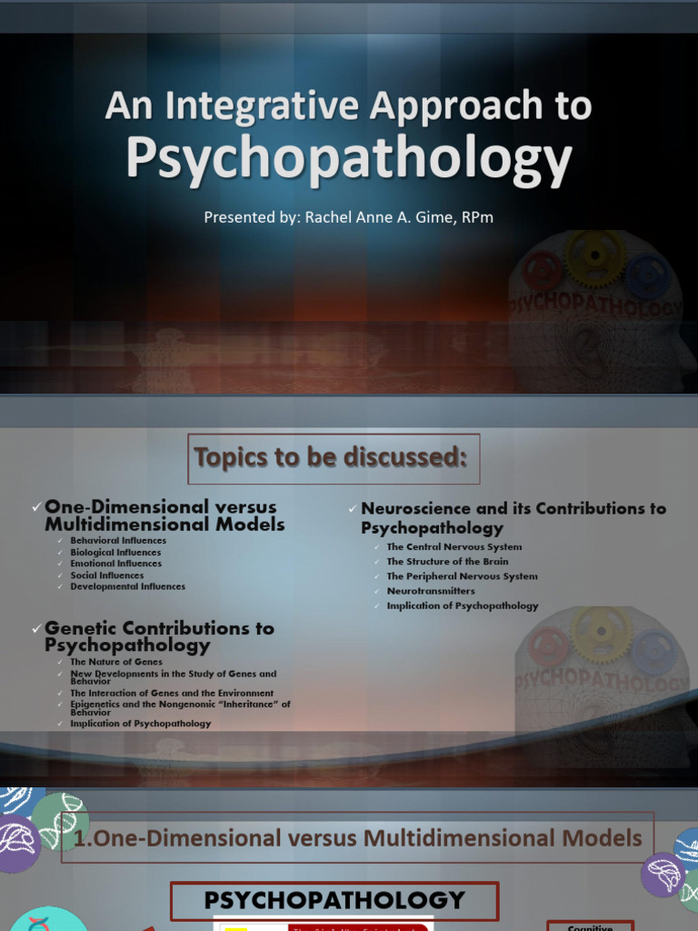 An Integrative Approach To Psychopathology | PDF | Neurotransmitter ...