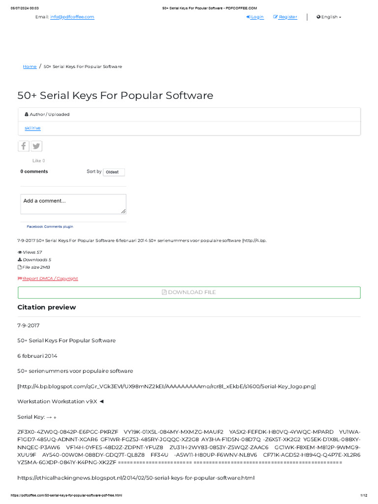 50+ Serial Keys For Popular Software | PDF | Adobe Creative Suite ...