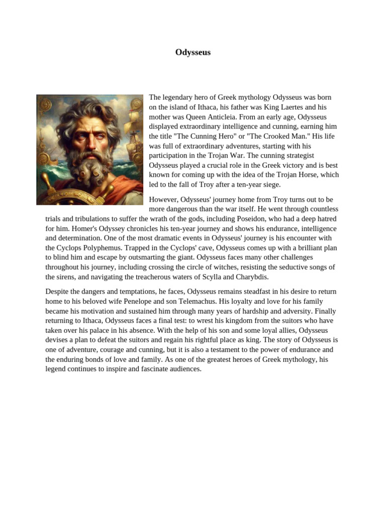 Odysseus | PDF | Odysseus | Odyssey
