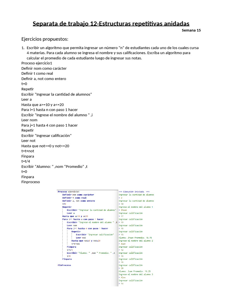 S15.s1 - Resolver Ejercicios | PDF