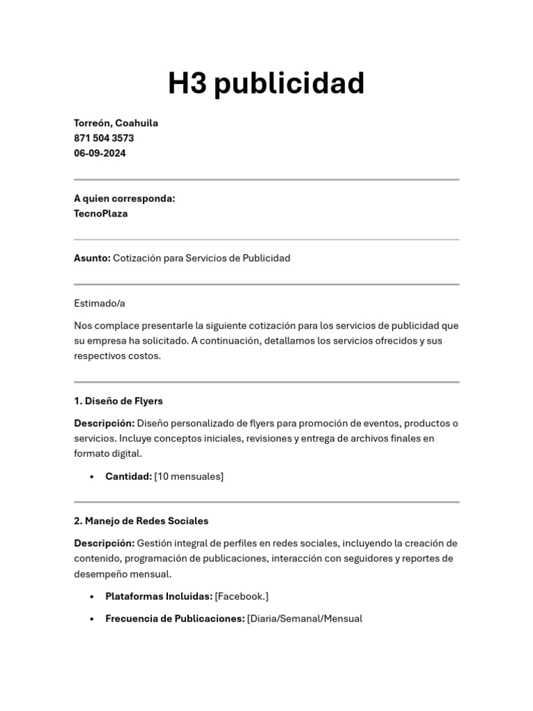 H3 Publicidad Javi | PDF