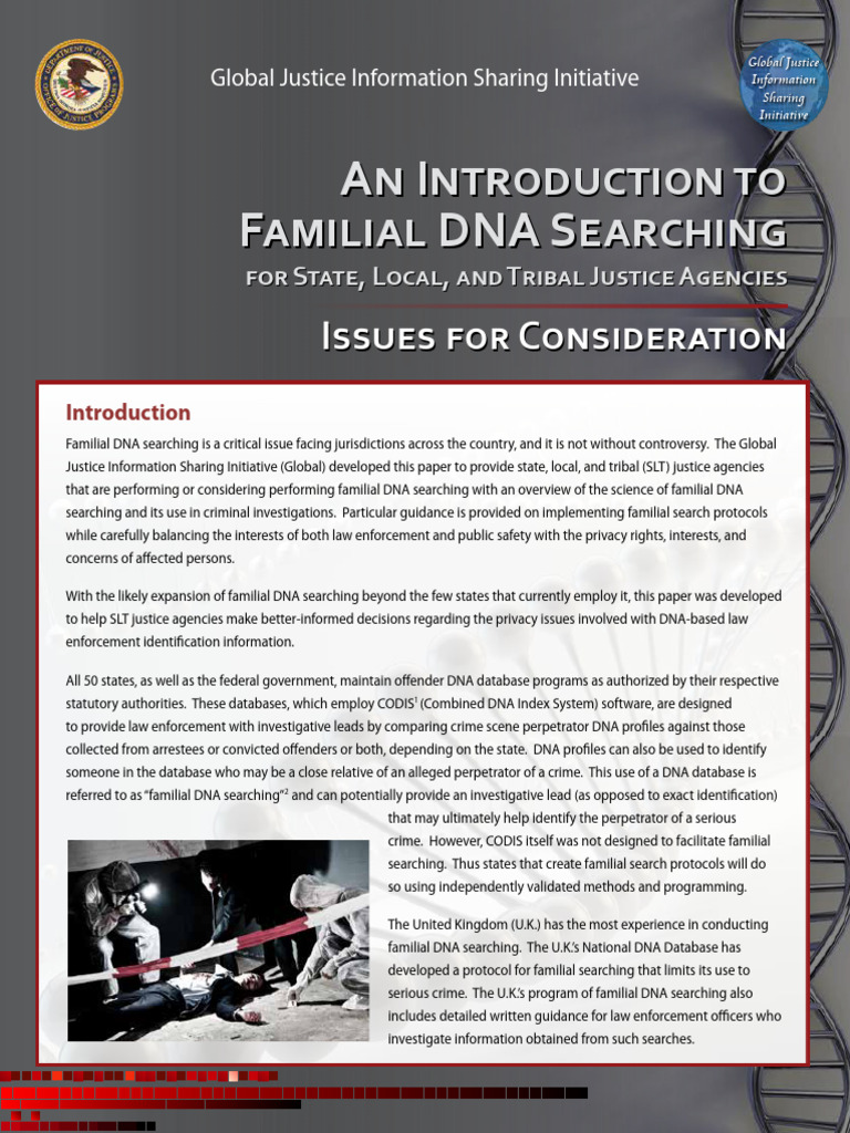 an_introduction_to_familial_dna_searching1 | PDF | Dna Profiling | Crimes